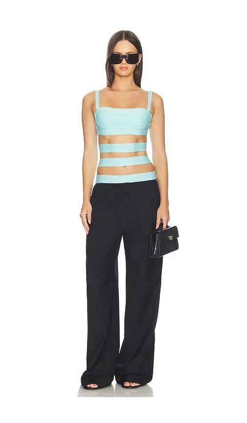 NIIHAI Sneak Bandage Top In Baby Blue