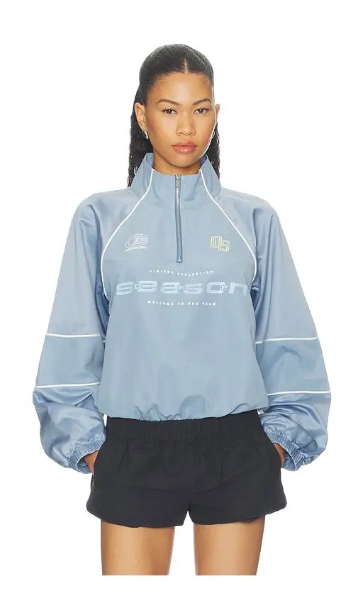 OFF SEASON Collared Quarter-zip Bodysuit