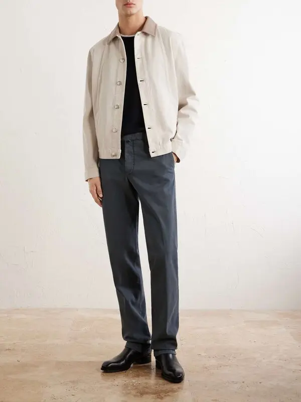 Kiton Straight-leg Lyocell-blend Trousers