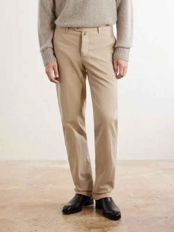 Kiton Straight-leg Lyocell-blend Trousers