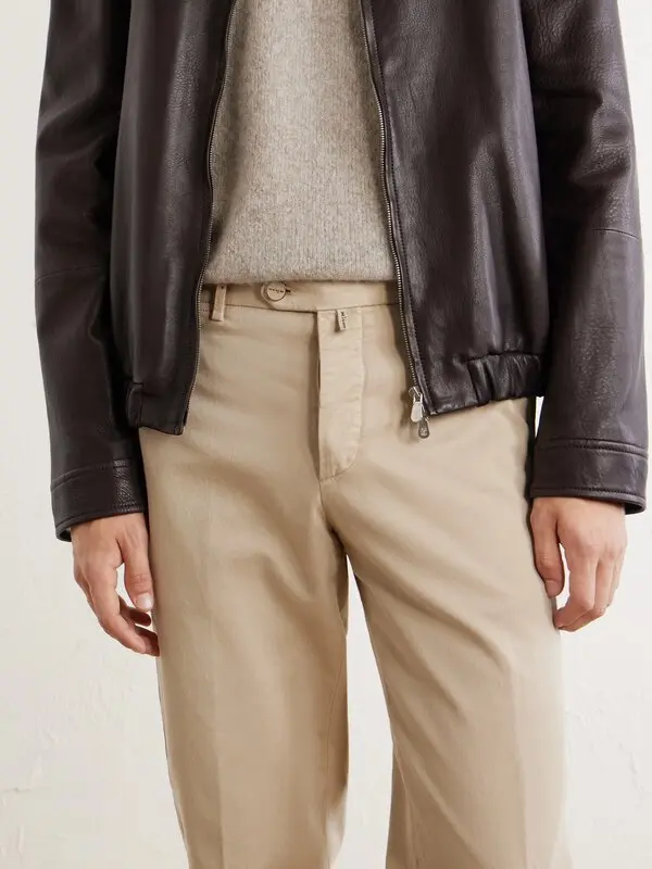 Kiton Straight-leg Lyocell-blend Trousers