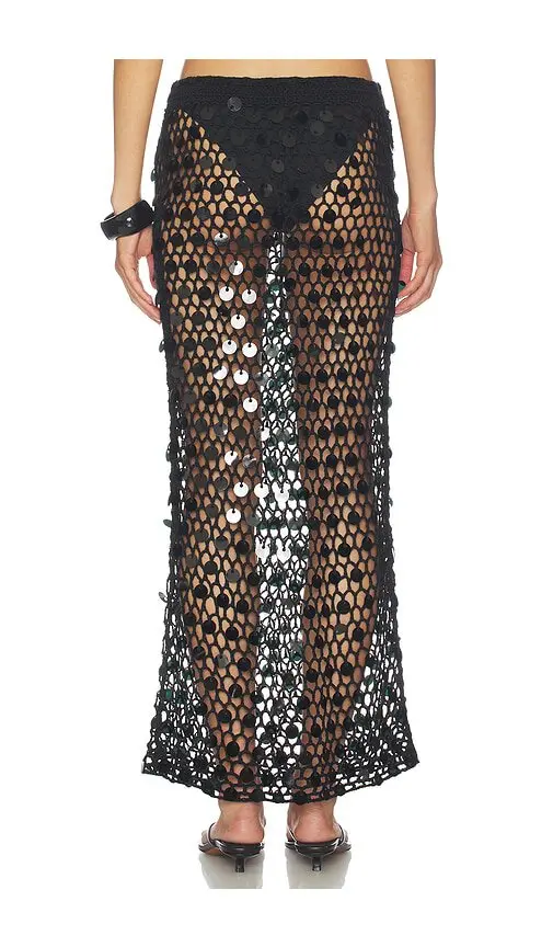 Superdown Dinah Crochet Maxi Skirt