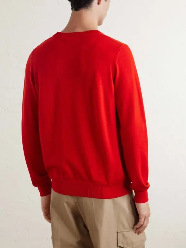 Celine Triomphe-embroidered Wool Sweater
