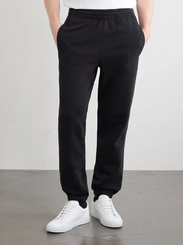 Burberry Tapered Checked Cotton-jersey Sweatpants