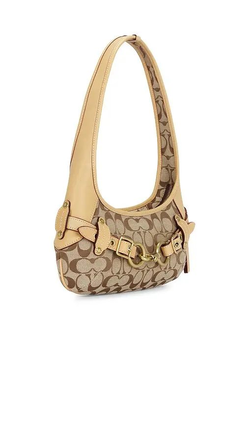 COACH Belted Ergo Shoulder Bag 26 In Signature Jacquard In Tan