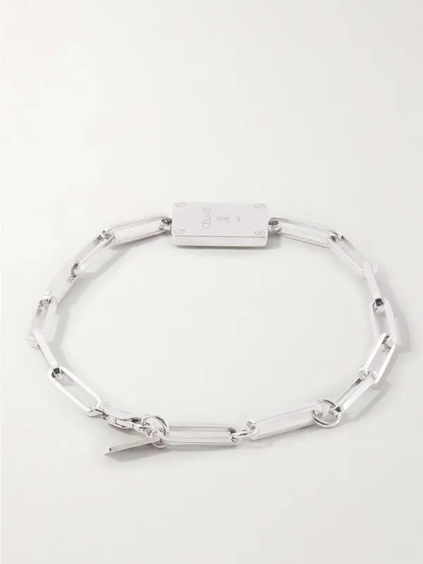 Celine Tag Logo-embossed -tone Bracelet