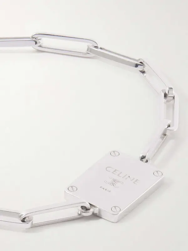 Celine Tag Logo-embossed -tone Bracelet