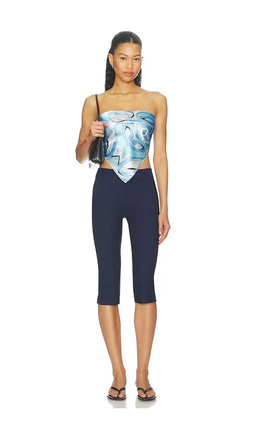 Superdown Klara Scarf Top In Blue