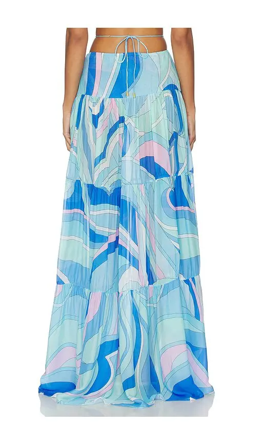 CIN CIN Song Orchid Maxi Skirt In Blue