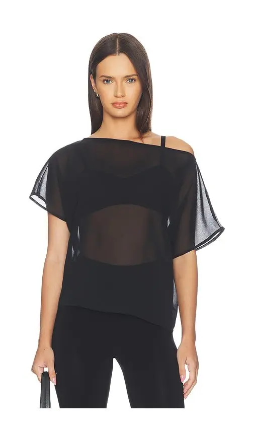 SNDYS. Karmi Sheer Top - Black