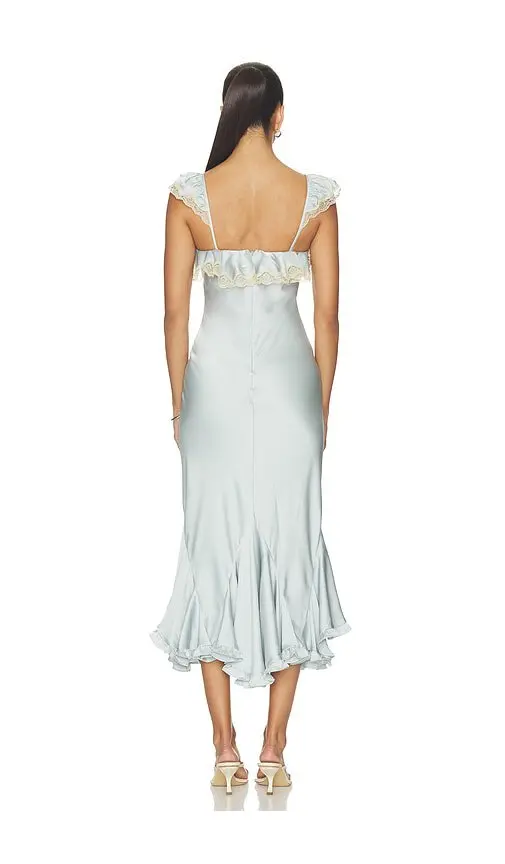 Lpa Addison Midi Dress In Blue