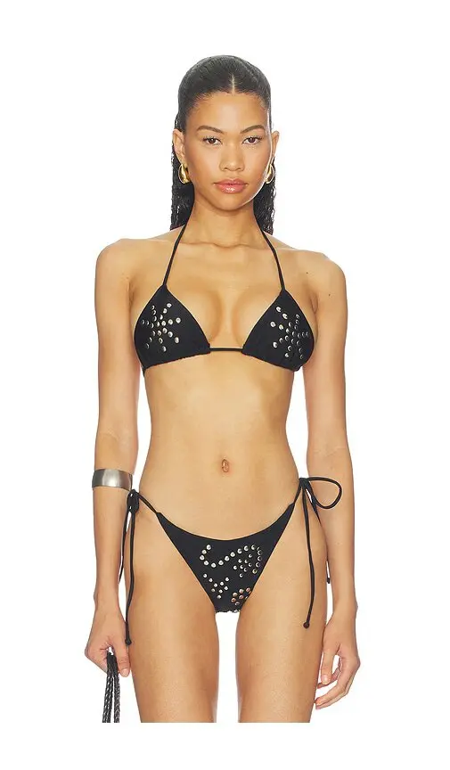 Miaou Kauai Bikini Top In Black