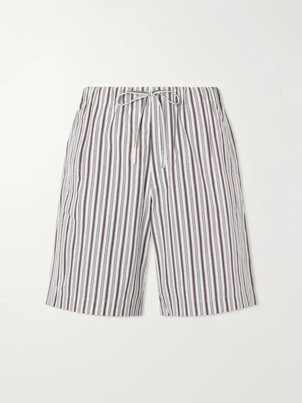 Dries Van Noten Piperi Striped Cotton Shorts - White