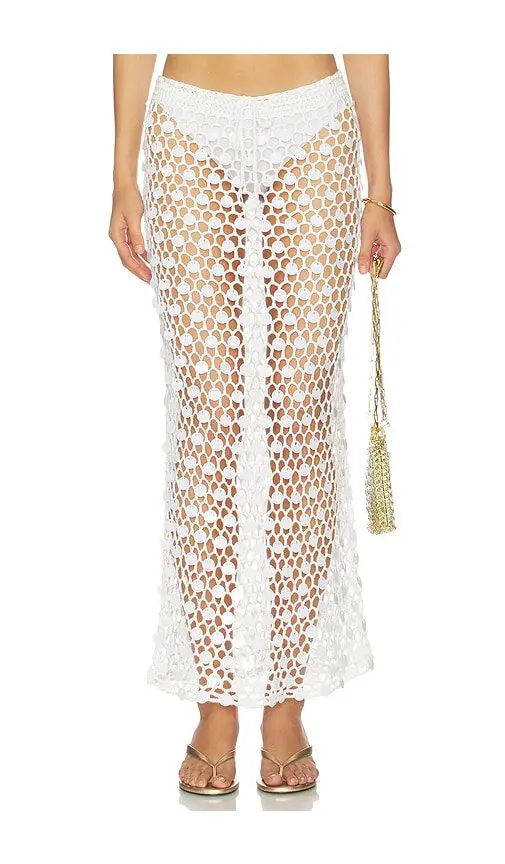 Superdown Dinah Crochet Maxi Skirt