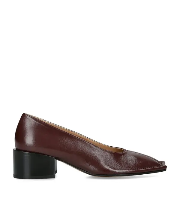 MAISON MARGIELA Leather Piped Heeled Pumps
