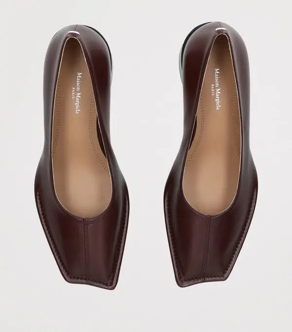 MAISON MARGIELA Leather Piped Heeled Pumps