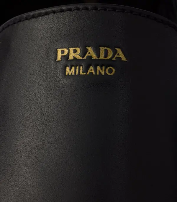 Prada Leather Logo Loafers