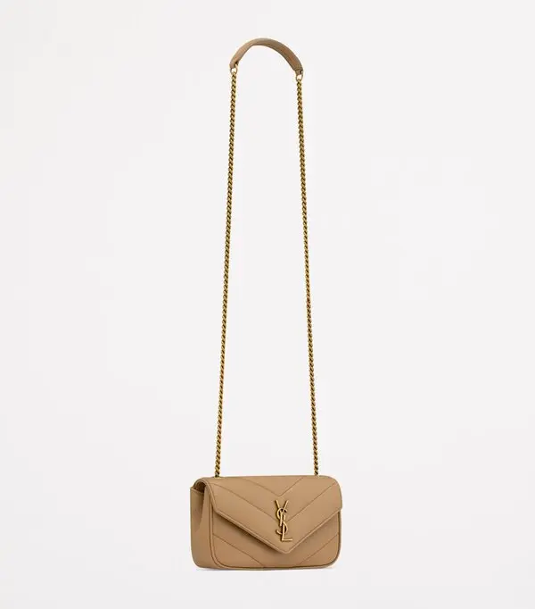 Saint Laurent Mini Loulou Shoulder Bag - Brown