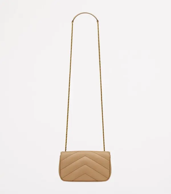 Saint Laurent Mini Loulou Shoulder Bag - Brown