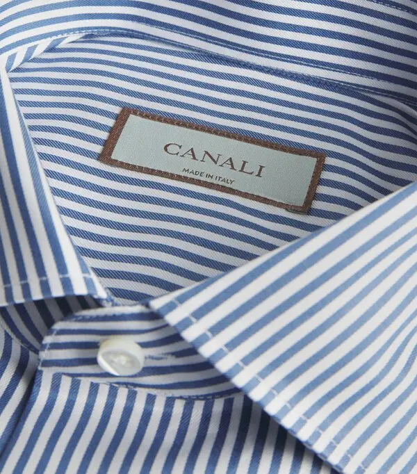 Canali Cotton Bengal Stripe Shirt - Grey
