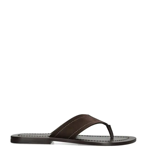 THE ROW Dan Leather Flip Flops