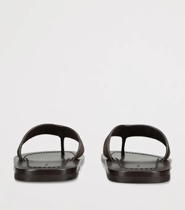 THE ROW Dan Leather Flip Flops