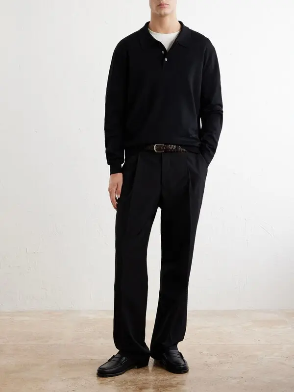 A.p.c. Riou Virgin Wool Polo Shirt