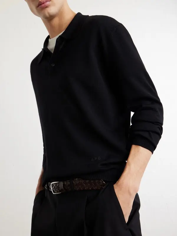 A.p.c. Riou Virgin Wool Polo Shirt