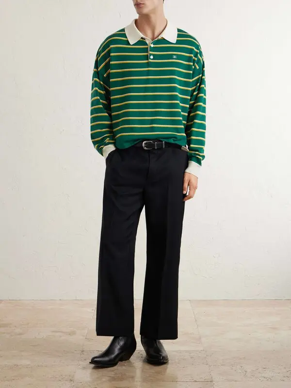 Celine Ethan Straight-leg Wool-gabardine Trousers