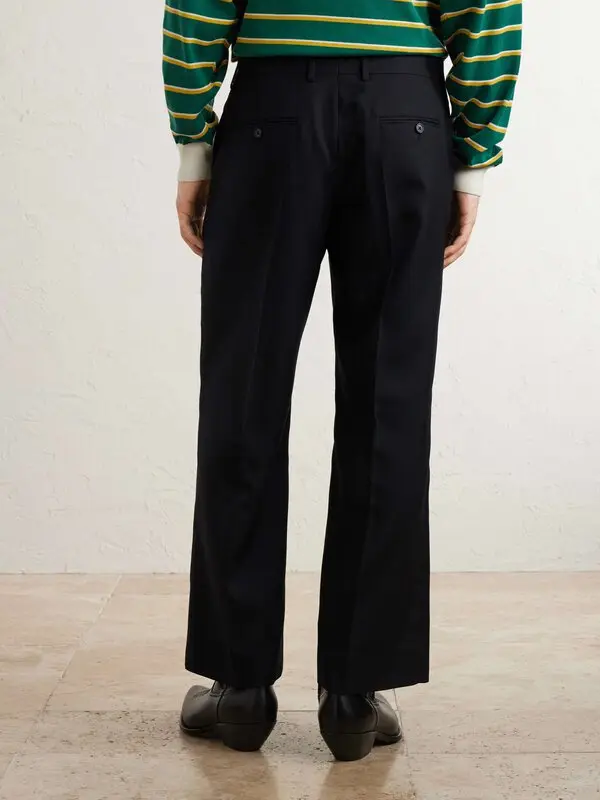 Celine Ethan Straight-leg Wool-gabardine Trousers
