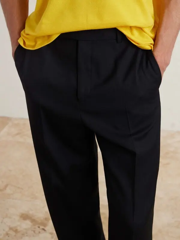 Celine Straight-leg Wool-gabardine Trousers