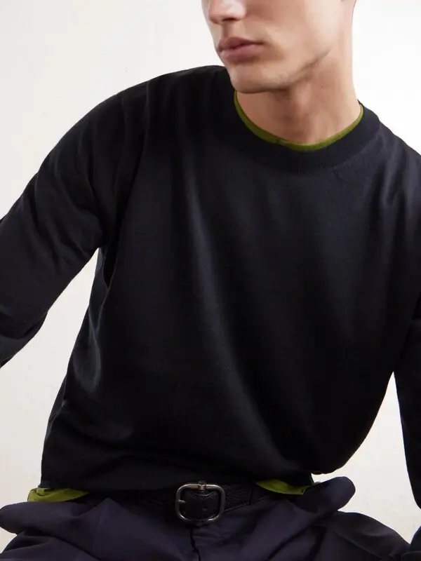 Dries Van Noten Merino Wool Crewneck Sweater
