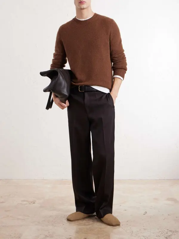 Barena Venezia Straight-leg Wool-gabardine Suit Trousers