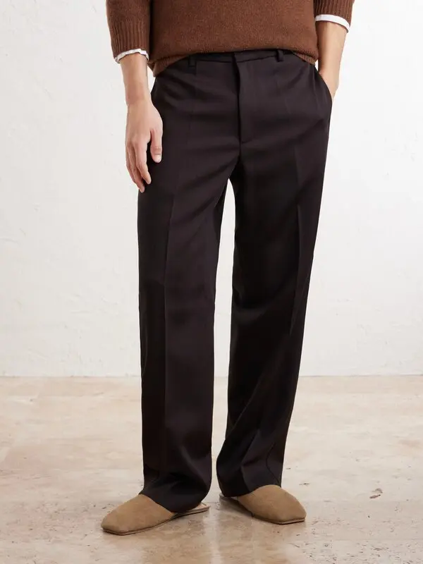 Barena Venezia Straight-leg Wool Gabardine Trousers