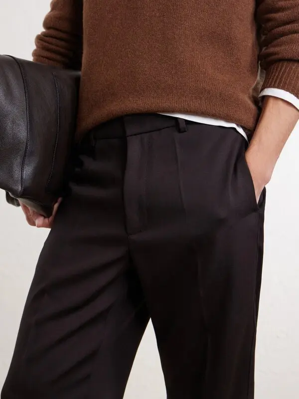 Barena Venezia Straight-leg Wool Gabardine Trousers