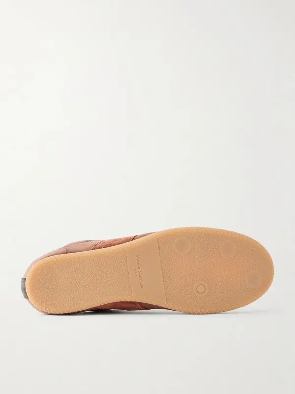 MAISON MARGIELA Replica Suede-trimmed Leather Sneakers