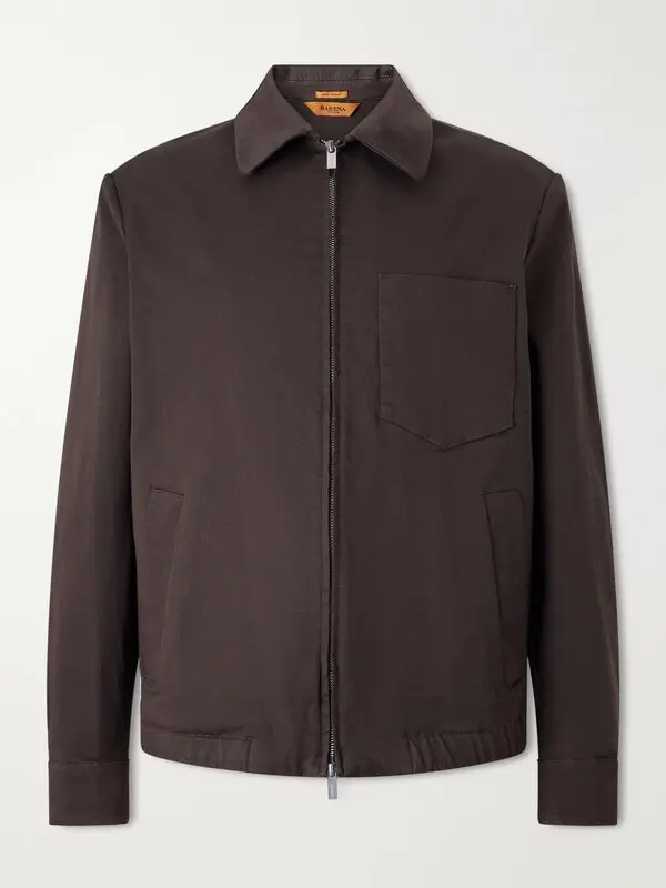 Barena Venezia Cotton-blend Gabardine Blouson Jacket - Brown