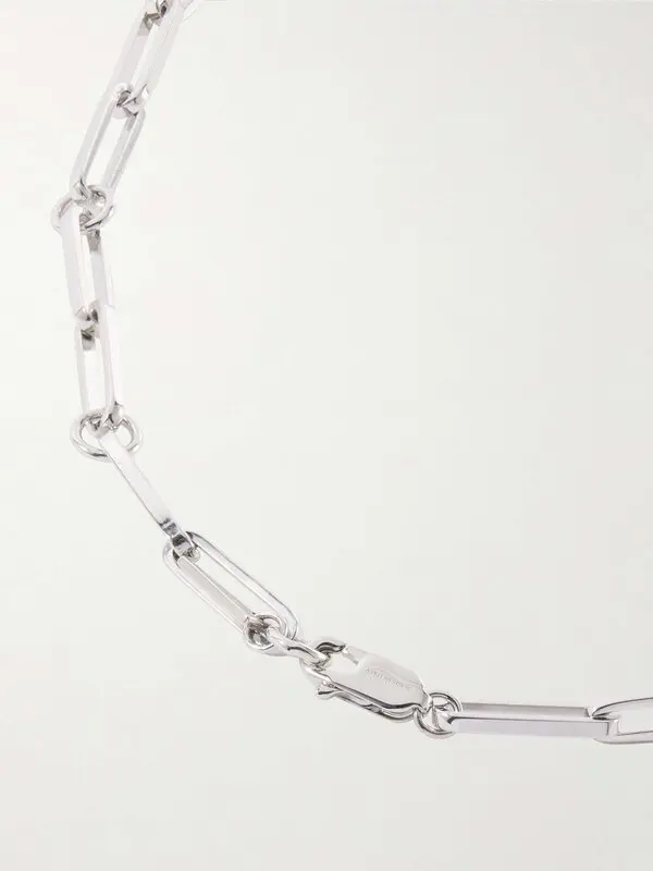 Celine Tag Logo-embossed -tone Pendant Necklace