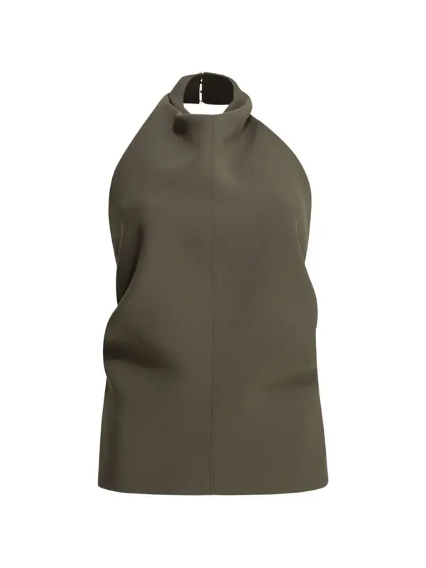 Khaite Rone Halterneck Top - Brown