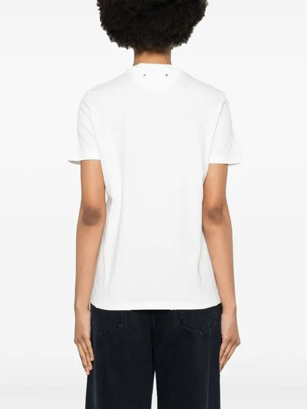 GOLDEN GOOSE Golden Embroidered Cotton T-shirt