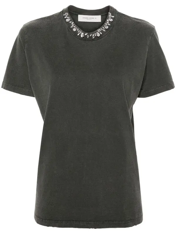 GOLDEN GOOSE Embroidered Cotton T-shirt