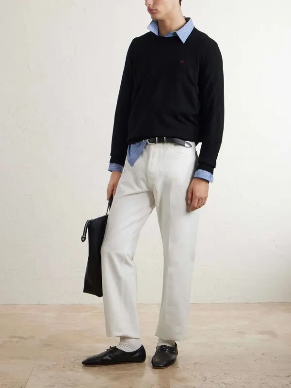 Celine Triomphe-embroidered Wool Sweater