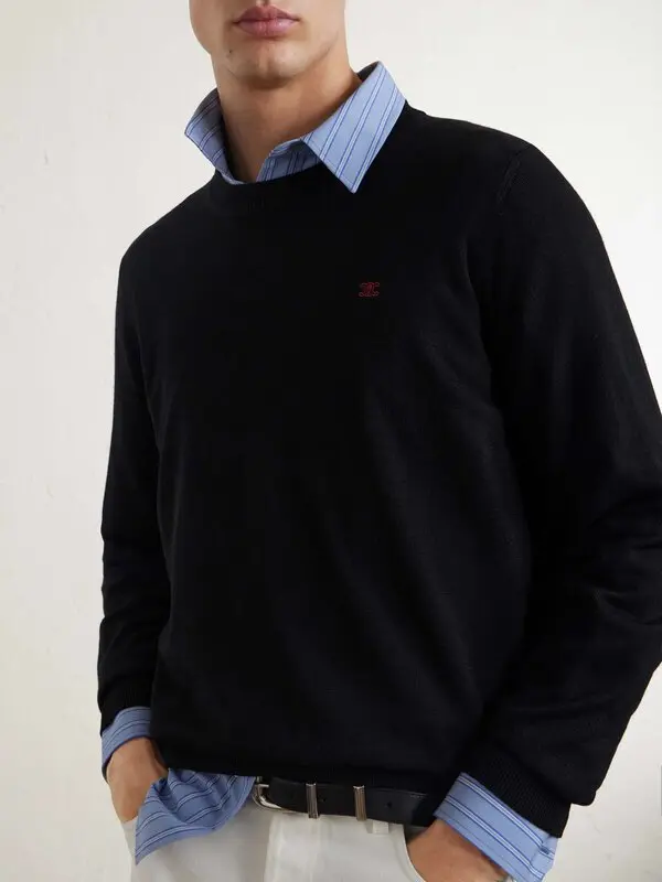 Celine Triomphe-embroidered Wool Sweater