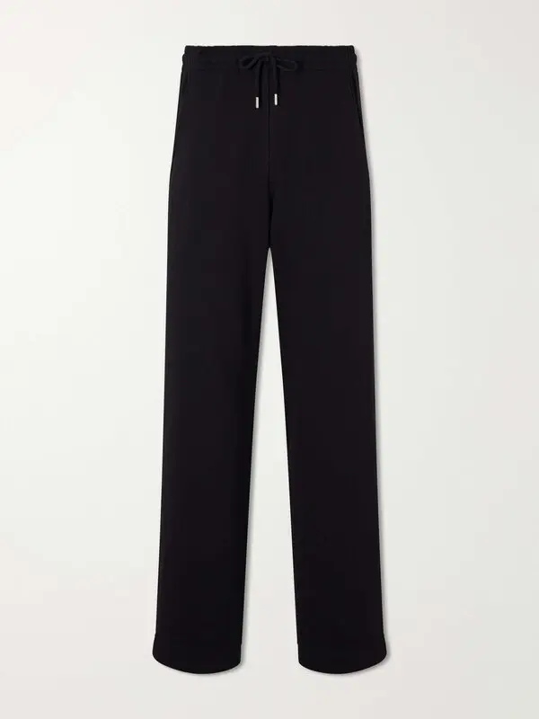 Dries Van Noten Hamer Straight-leg Cotton-jersey Sweatpants - Black