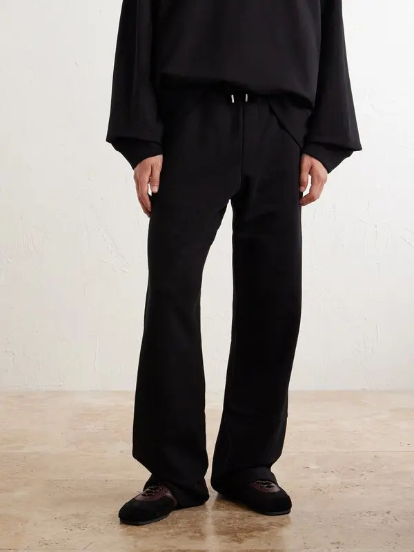 Dries Van Noten Hamer Straight-leg Cotton-jersey Sweatpants