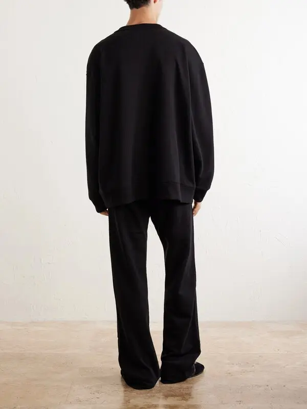 Dries Van Noten Hamer Straight-leg Cotton-jersey Sweatpants