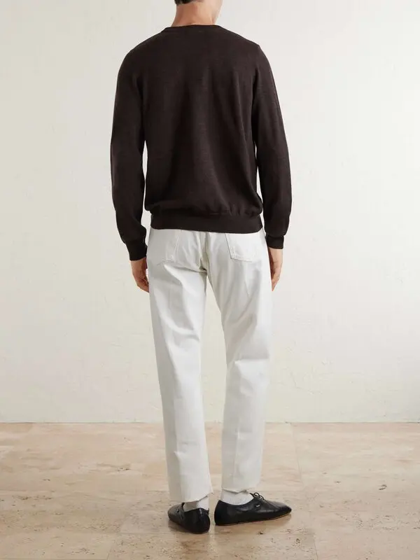 Celine Triomphe-embroidered Wool Sweater