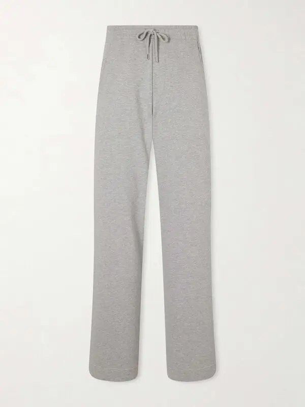 Dries Van Noten Hamer Straight-leg Cotton-jersey Sweatpants - Gray