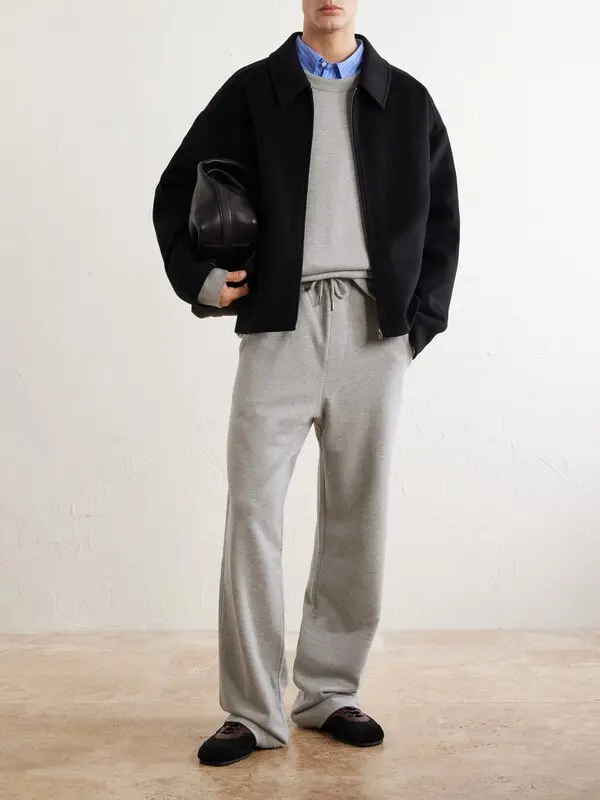 Dries Van Noten Hamer Straight-leg Cotton-jersey Sweatpants