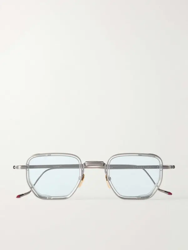 JACQUES MARIE MAGE Atkins D-frame -tone Sunglasses - Silver